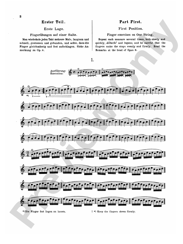Sevcík: School of Violin Technics, Op. 1, Volume I: School of Violin ...