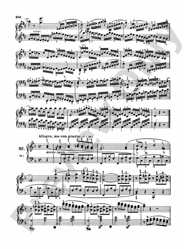 Clementi: Gradus ad Parnassum (Volume I): No. 32, F Major Part ...