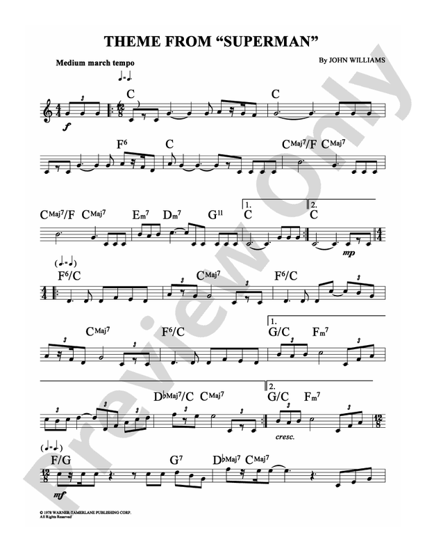 Theme From Superman: Lead Sheet: John Williams - Digital Sheet Music ...
