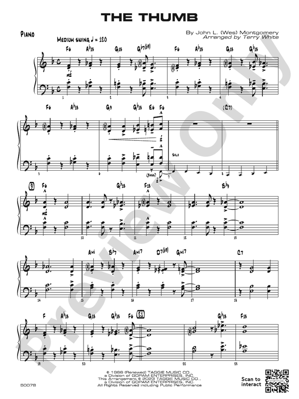 The Thumb: Piano Accompaniment: Piano Accompaniment Part - Digital ...