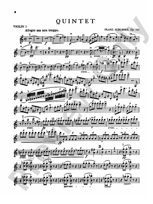 String Quintet in C Major, Op. 163: String Quintet Book: Franz Schubert - Digital Sheet Music ...