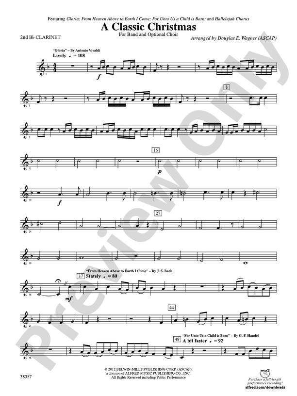 A Classic Christmas: 2nd B-flat Clarinet: 2nd B-flat Clarinet Part ...