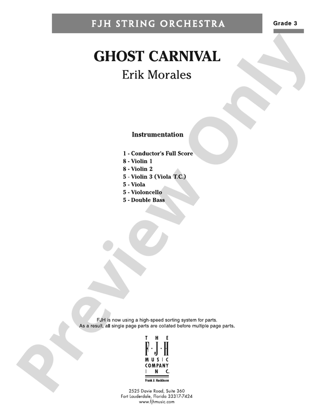 Ghost Carnival: Score: : Erik Morales - Digital Sheet Music Download