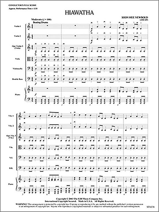 Hiawatha: String Orchestra Conductor Score: Soon Hee Newbold | Sheet Music