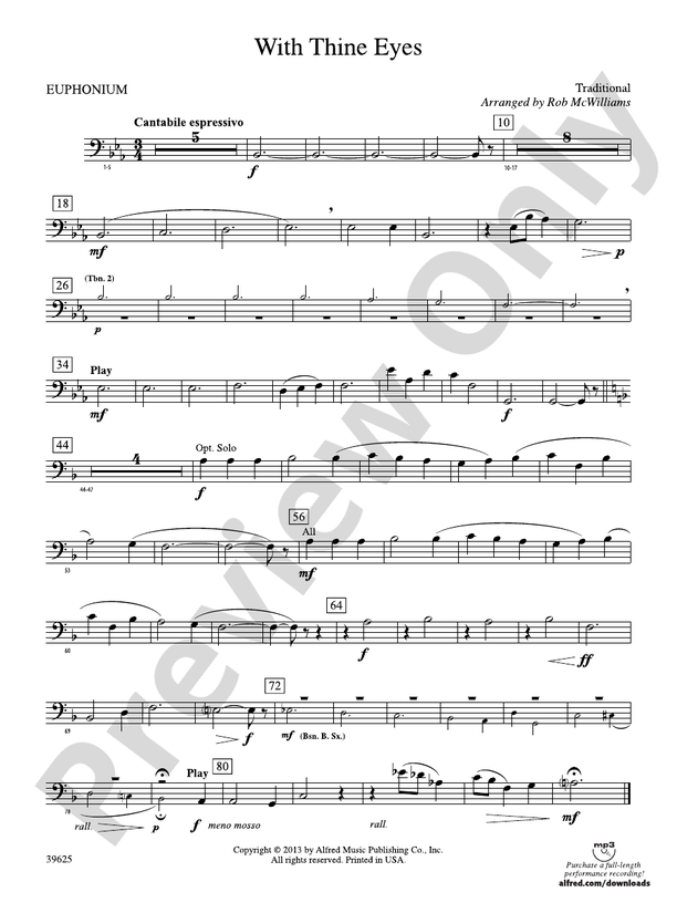 With Thine Eyes: Baritone B.C.: Baritone B.C. Part - Digital Sheet ...