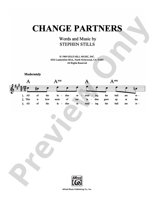 Change Partners: Lead Sheet: Stephen Stills - Digital Sheet Music Download