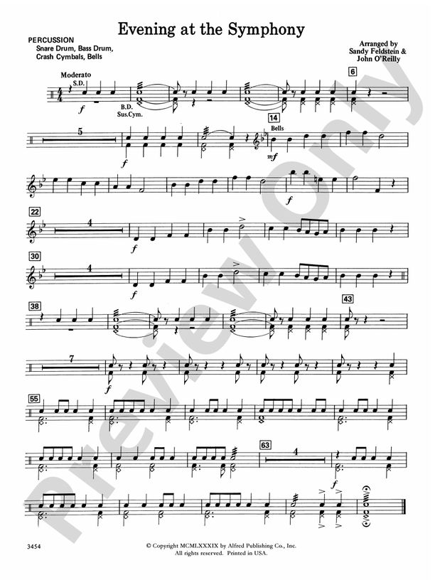 Evening at the Symphony: 1st Percussion: 1st Percussion Part - Digital ...