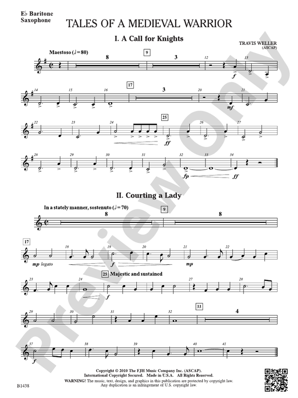 Tales of a Medieval Warrior: E-flat Baritone Saxophone: E-flat Baritone ...