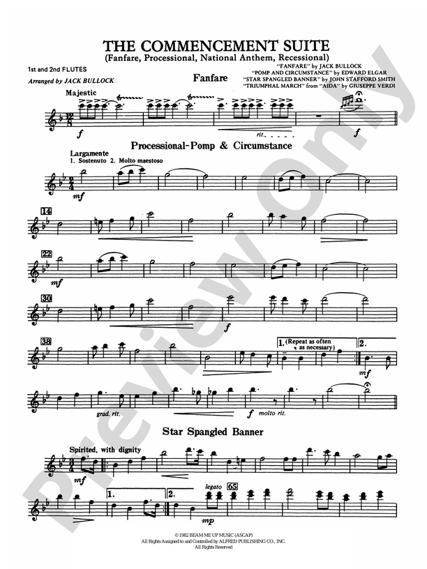 Commencement Suite (featuring a Fanfare, Processional, The National ...