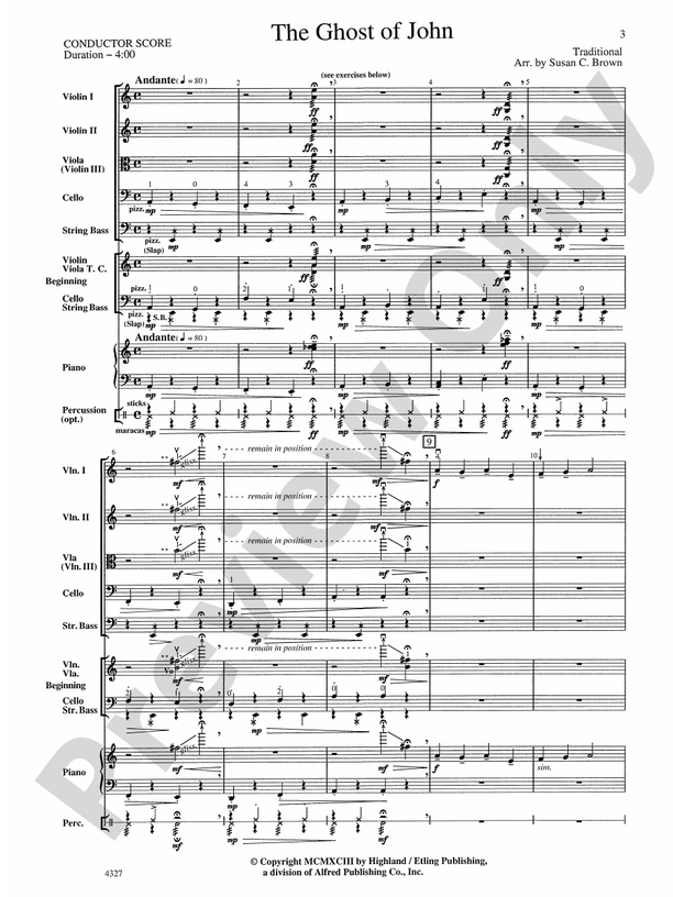 The Ghost of John: Score: String Orchestra Score - Digital Sheet Music ...