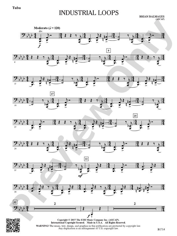 Industrial Loops: Tuba: Tuba Part: Brian Balmages - Digital Sheet Music ...