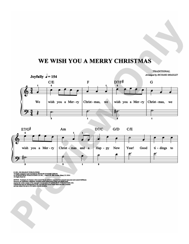 We Wish You A Merry Christmas: Easy Piano: Traditional - Digital Sheet ...