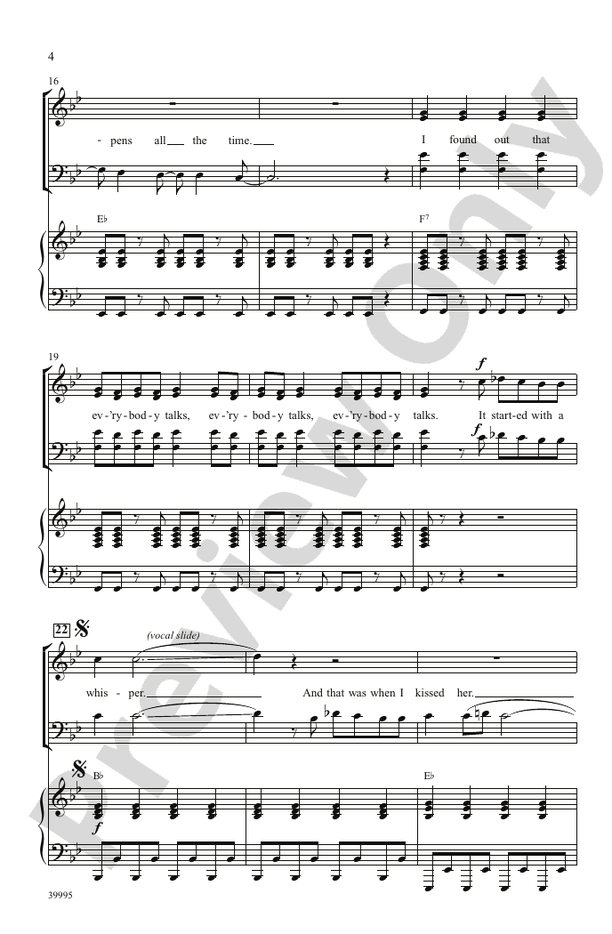 Everybody Talks: SATB Choral Octavo: Neon Trees - Digital Sheet Music ...