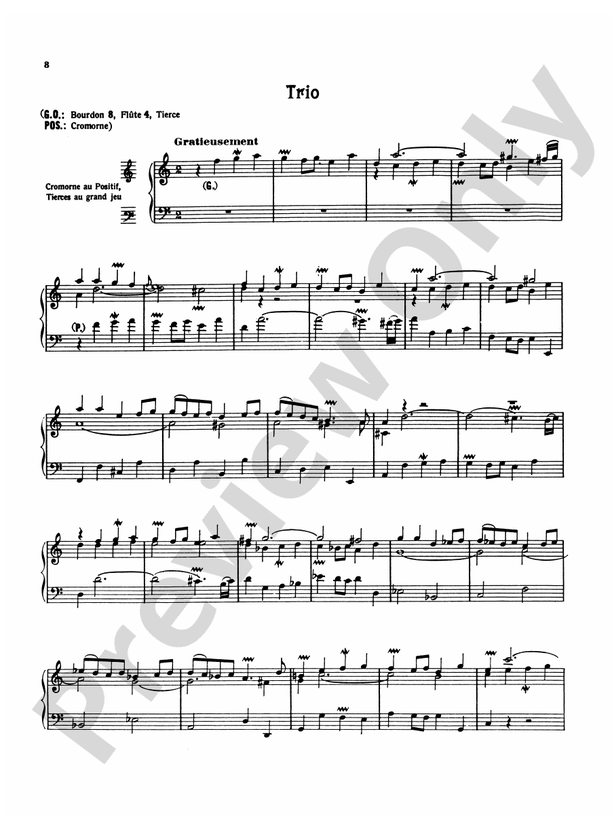 Clerambault: Organ Book: Suite I: Trio Part - Digital Sheet Music Download