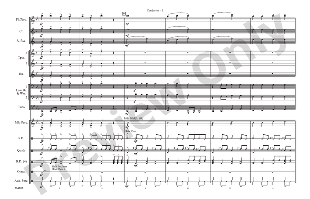 Holiday: Score: Marching Band Score - Digital Sheet Music Download