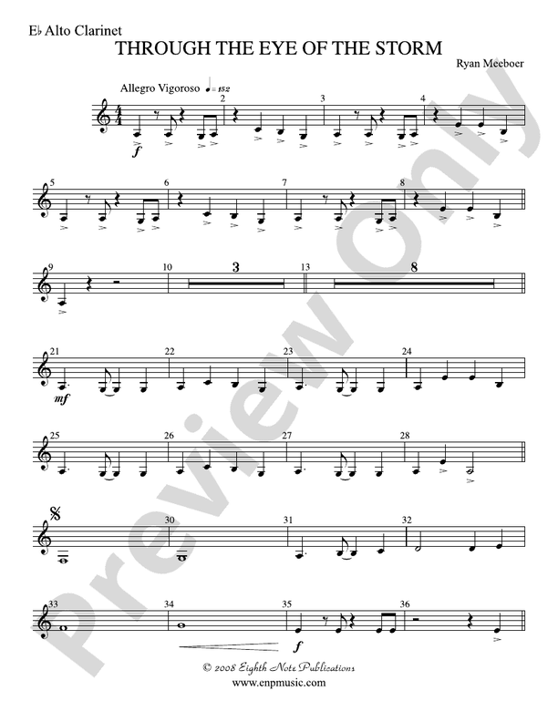 Through the Eye of the Storm: E-flat Alto Clarinet: E-flat Alto ...