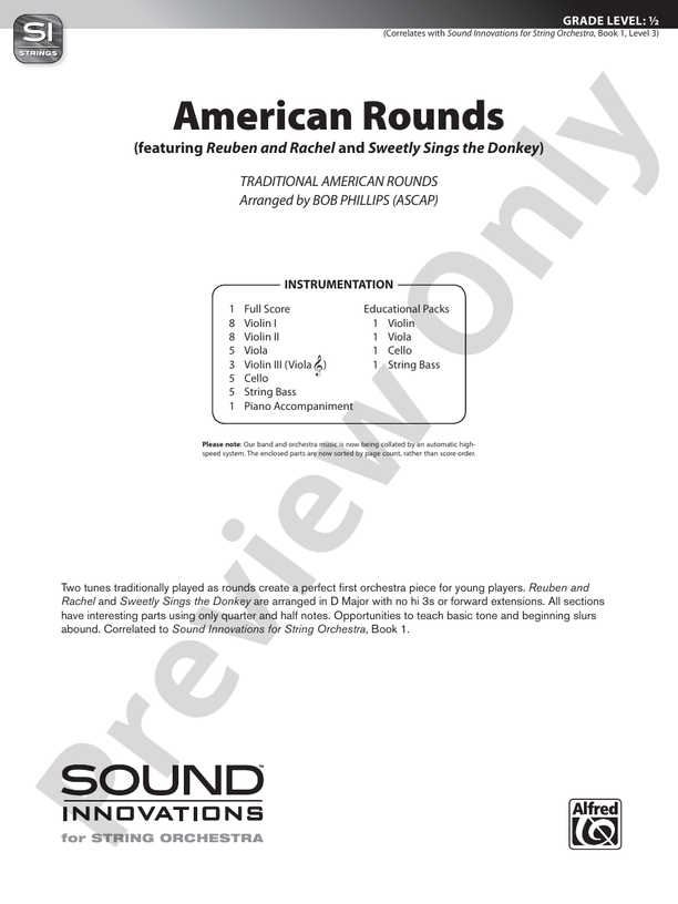 American Rounds: String Orchestra Conductor Score & Parts - Digital ...