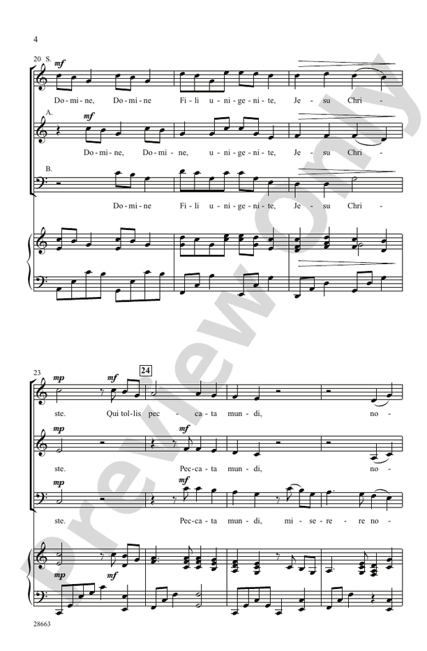 Domine Deus: SAB Choral Octavo: Ruth Morris Gray - Digital Sheet Music Download