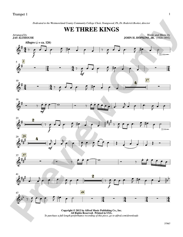 We Three Kings: 1st B-flat Trumpet: 1st B-flat Trumpet Part - Digital ...