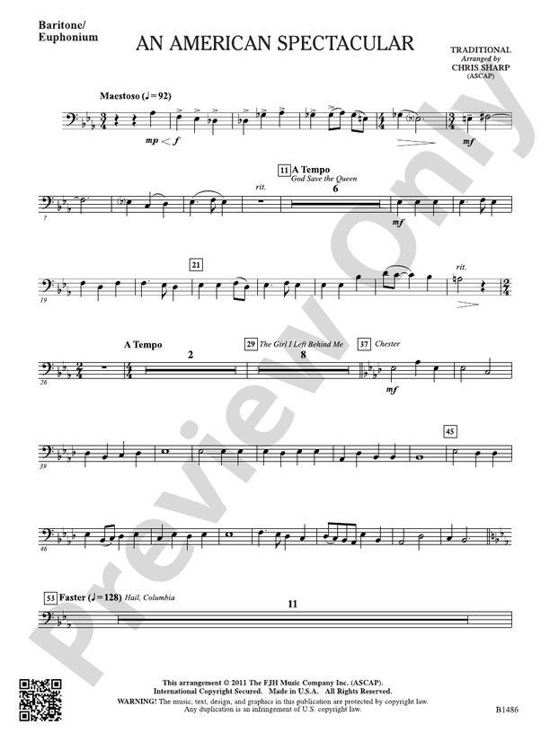 An American Spectacular: Baritone/Euphonium: Baritone/Euphonium Part ...