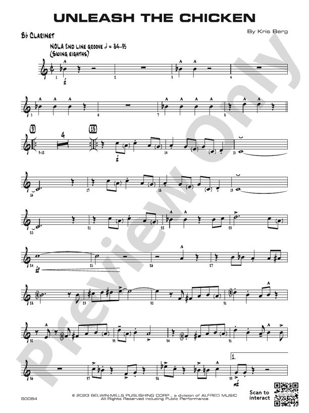 Unleash the Chicken: 1st B-flat Clarinet: 1st B-flat Clarinet Part ...