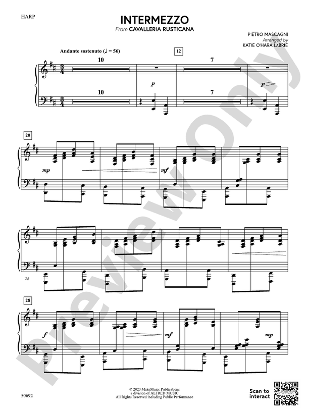 Intermezzo: Harp: Harp Part - Digital Sheet Music Download