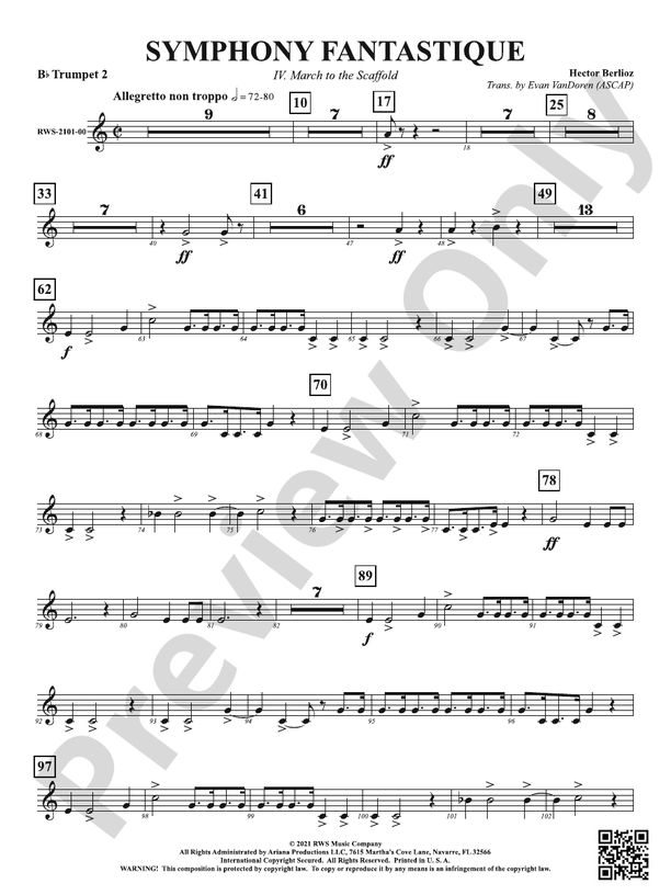 Symphony Fantastique - IV. March to the Scaffold: 2nd B-flat Trumpet ...