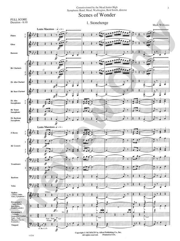 Scenes of Wonder: Score: Concert Band Score - Digital Sheet Music Download