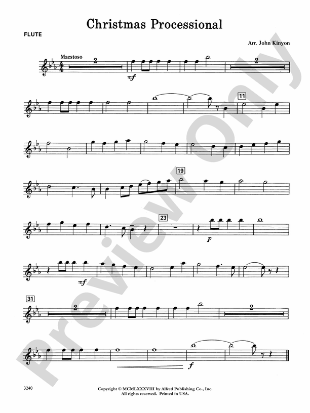 Christmas Processional: Flute: Flute Part - Digital Sheet Music Download