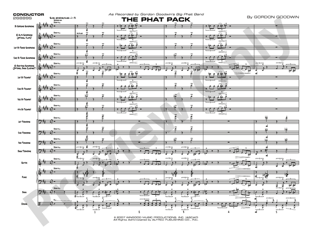 The Phat Pack: Jazz Ensemble Conductor Score & Parts: Gordon Goodwin - Digital Sheet Music Download