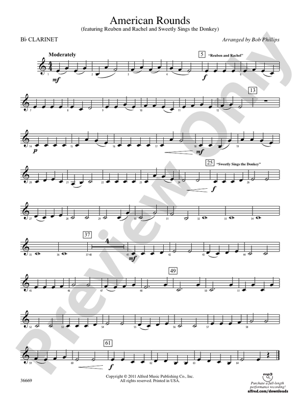American Rounds: 1st B-flat Clarinet: 1st B-flat Clarinet Part ...