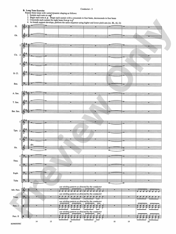 Concert Band Clinic (A Warm-Up and Fundamental Sequence for Concert ...