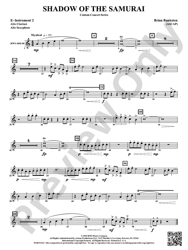 Shadow of the Samurai: Part 2 - E-flat Instruments: Part 2 - E-flat Instruments Part: Brian ...