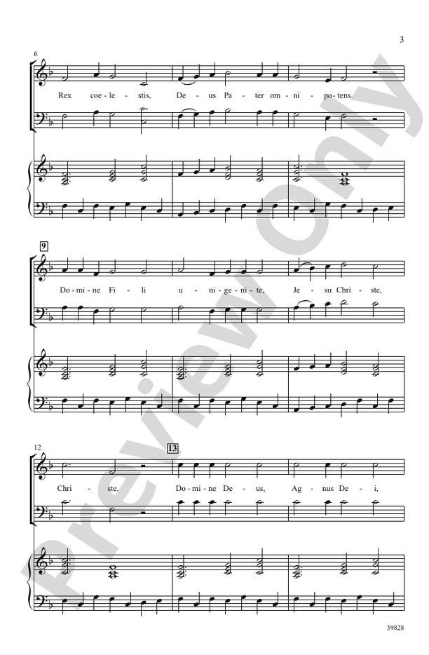 Domine Deus: 3-Part Mixed Choral Octavo: Sally K. Albrecht - Digital ...