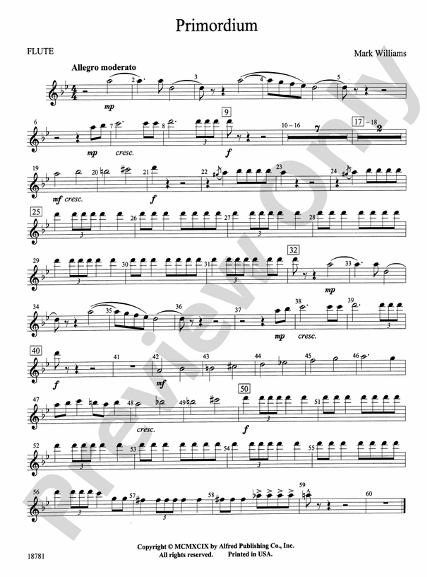 Primordium: Flute: Flute Part - Digital Sheet Music Download