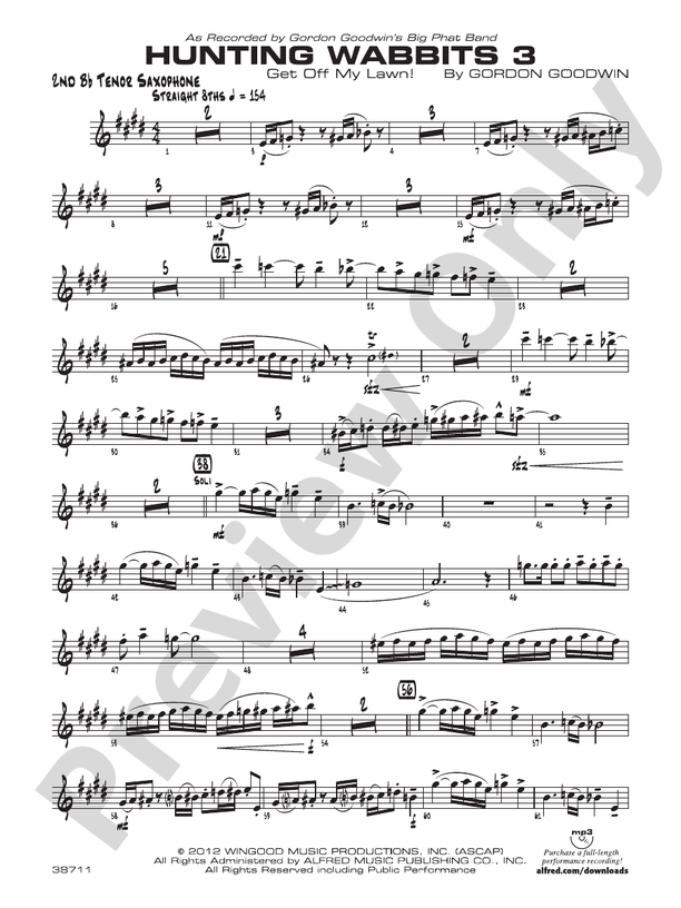 Hunting Wabbits 3 (Get Off My Lawn): 2nd B-flat Tenor Saxophone: 2nd B ...