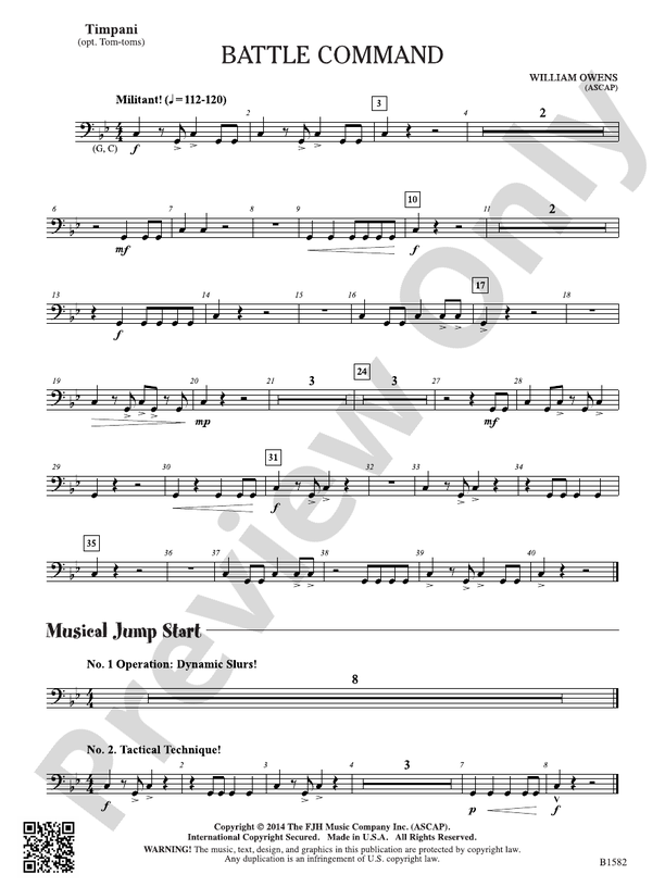 Battle Command: Timpani (opt. Tom-toms): Timpani (opt. Tom-toms) Part ...