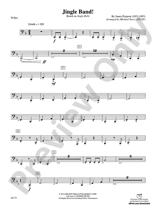 Jingle Band!: Tuba: Tuba Part - Digital Sheet Music Download