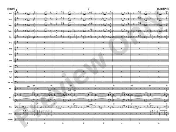 Cold Duck Time: Score: Jazz Ensemble Score - Digital Sheet Music Download