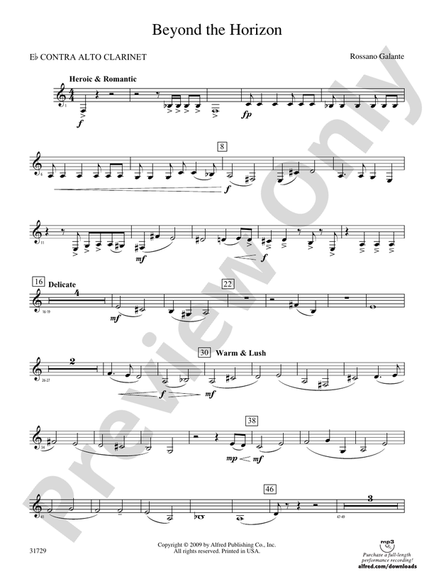 Beyond the Horizon: (wp) E-flat Contrabass Clarinet: (wp) E-flat Contrabass Clarinet World Part ...