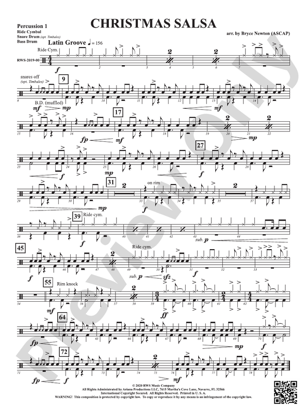 Christmas Salsa: 1st Percussion: 1st Percussion Part - Digital Sheet ...