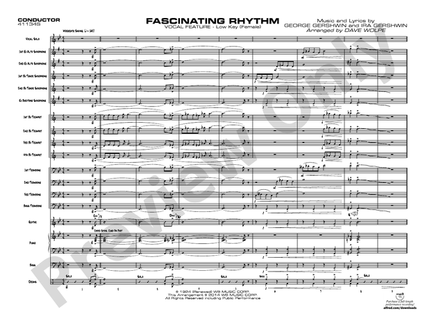 Fascinating Rhythm: Score: Vocal Jazz Score - Digital Sheet Music Download