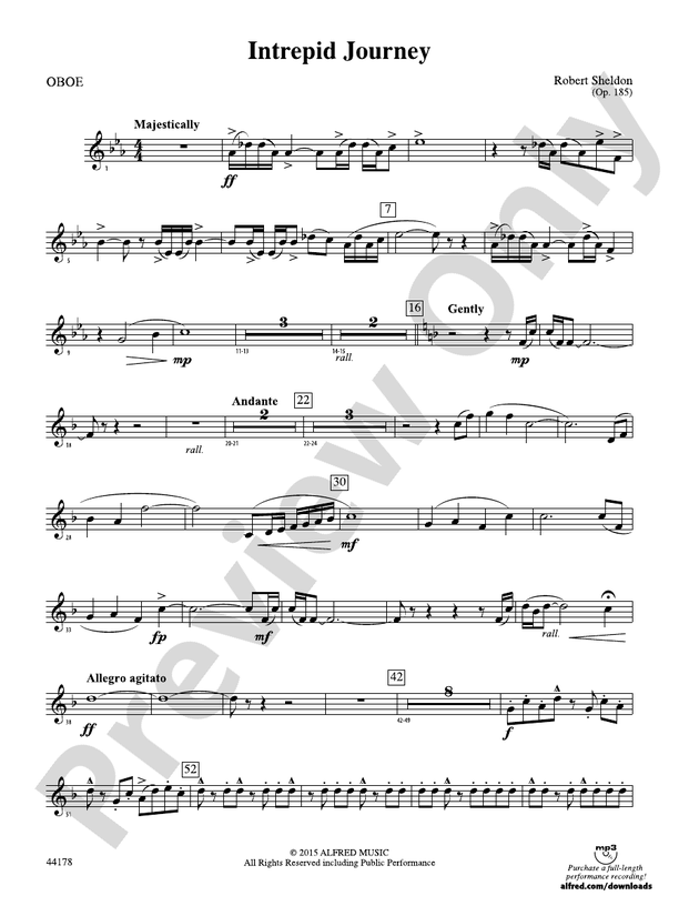 Intrepid Journey: Oboe: Oboe Part - Digital Sheet Music Download