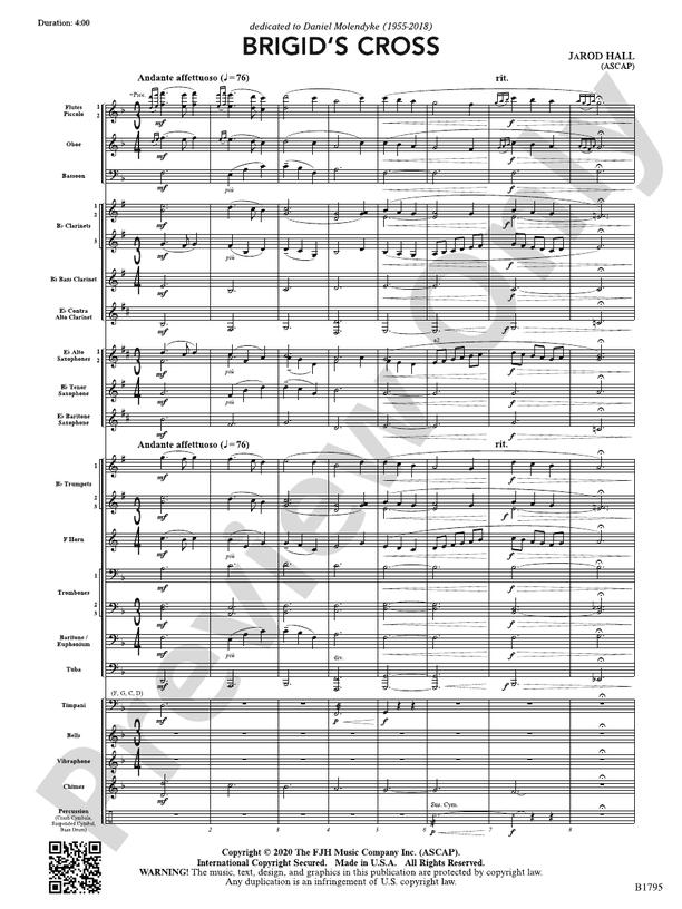 Brigid's Cross: Score: Concert Band Score: JaRod Hall - Digital Sheet ...