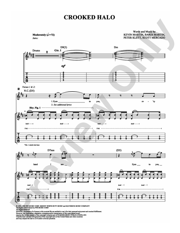 Crooked Halo: Guitar TAB: Candlebox - Digital Sheet Music Download
