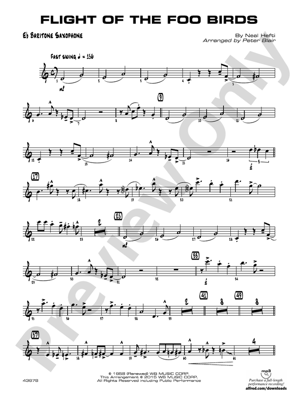 Flight of the Foo Birds: E-flat Baritone Saxophone: E-flat Baritone ...