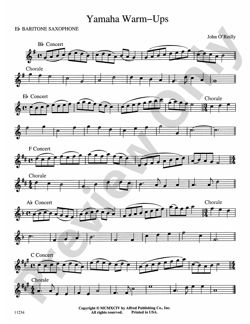 Yamaha Warm-Ups: E-flat Baritone Saxophone: E-flat Baritone Saxophone ...