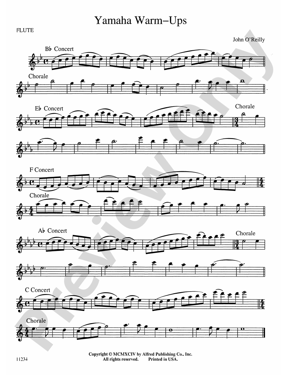 Yamaha Warm-Ups: Flute: Flute Part - Digital Sheet Music Download