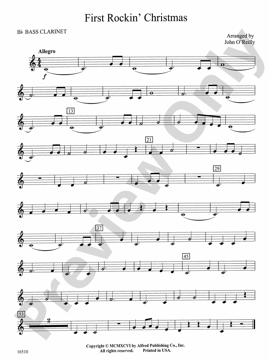 First Rockin' Christmas: B-flat Bass Clarinet: B-flat Bass Clarinet ...