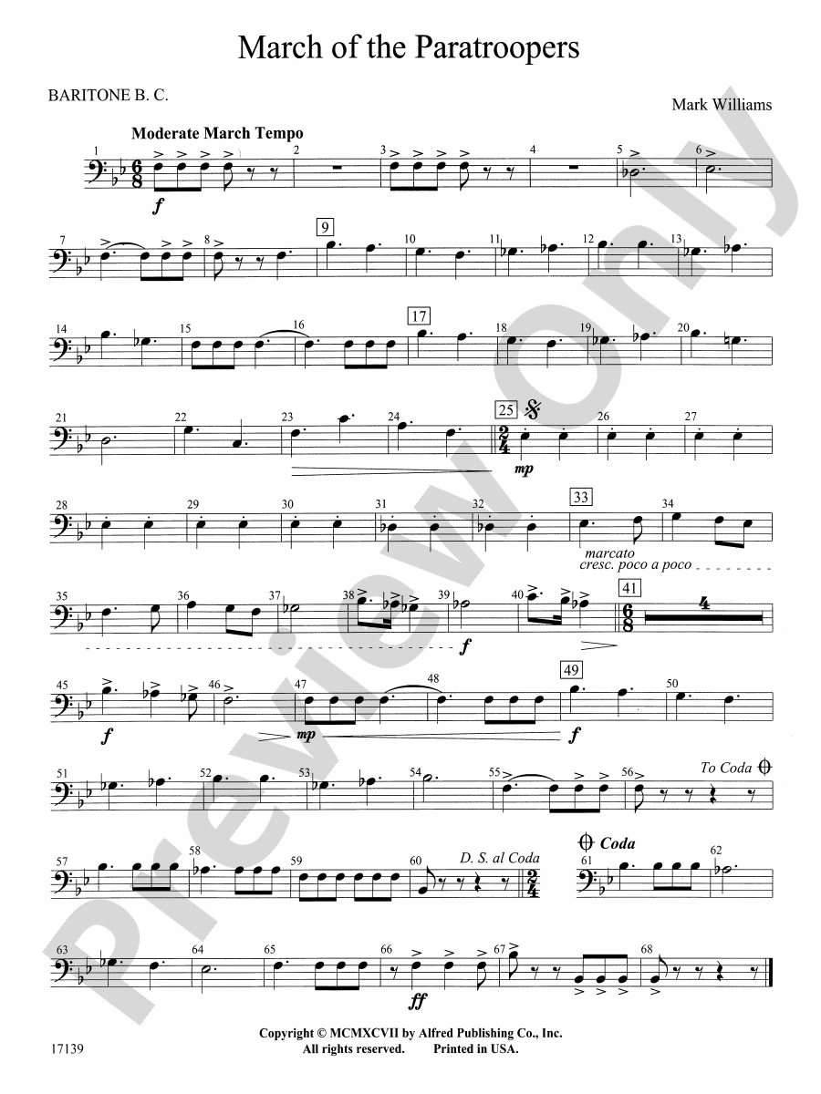 March of the Paratroopers: Baritone B.C.: Baritone B.C. Part - Digital ...